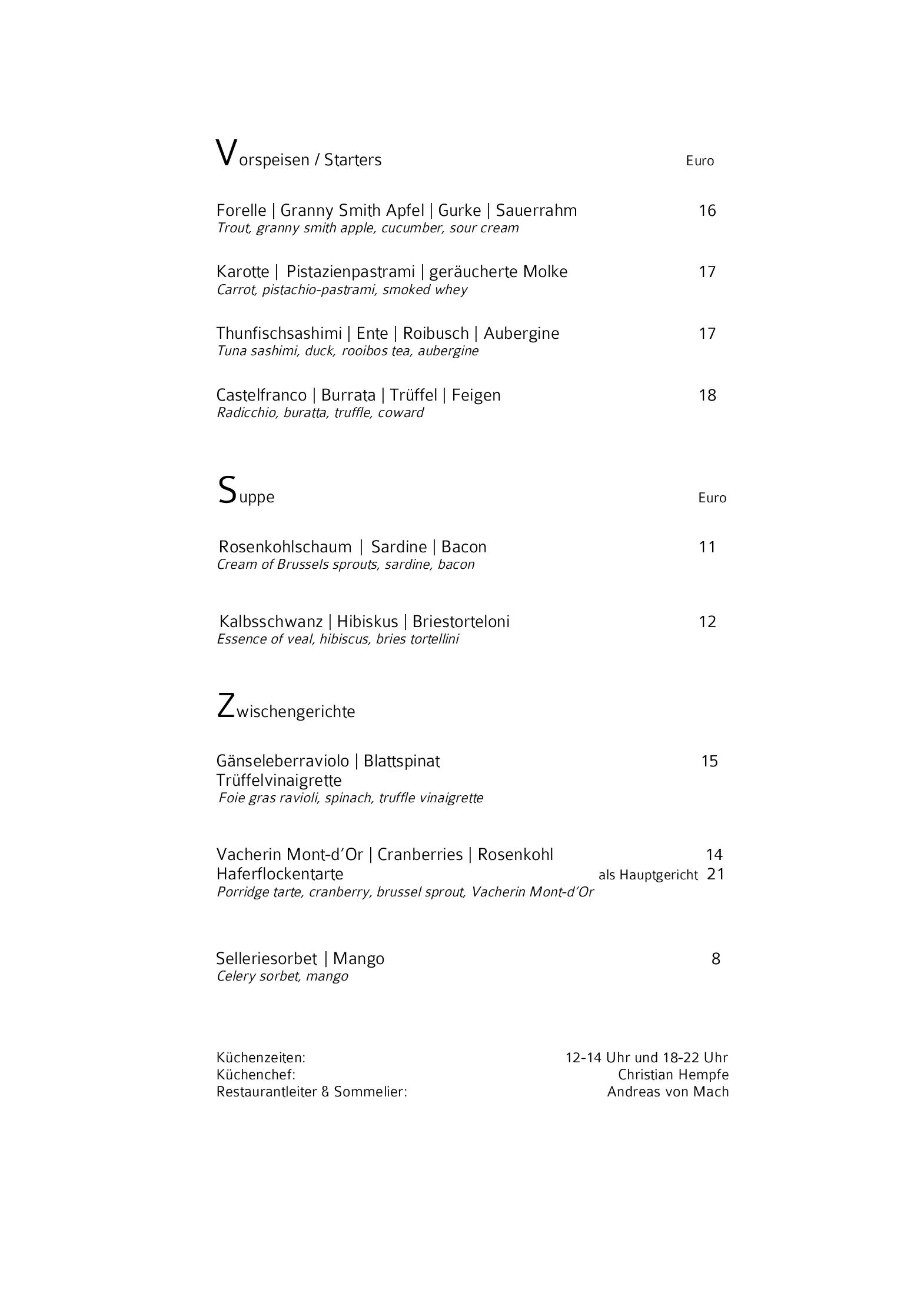 Speisekarte - SCALA - Turm Hotel Restaurant in Jena - DeutschlandGourmet